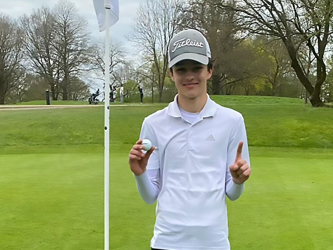 Haiden Matos (Dartford) gets a hole in one at the Faldo Junior Tour ...