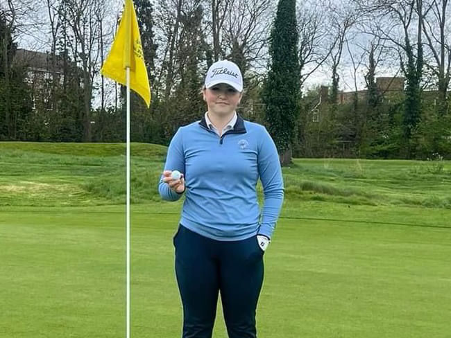 Chloe Samuel (Dartford) gets a hole in one at the Royal Blackheath Boys' Medal :: Kent Golf ...